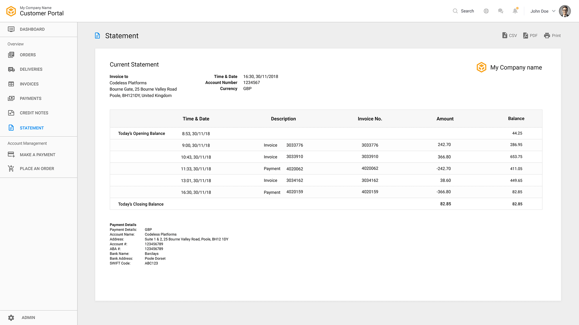 Custom Web Portal Software Templates - Applications Platform
