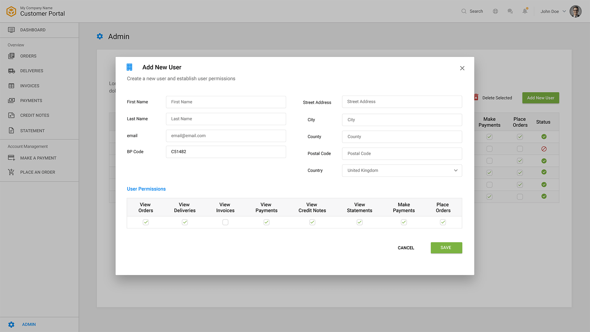 Custom Web Portal Software Templates - Applications Platform