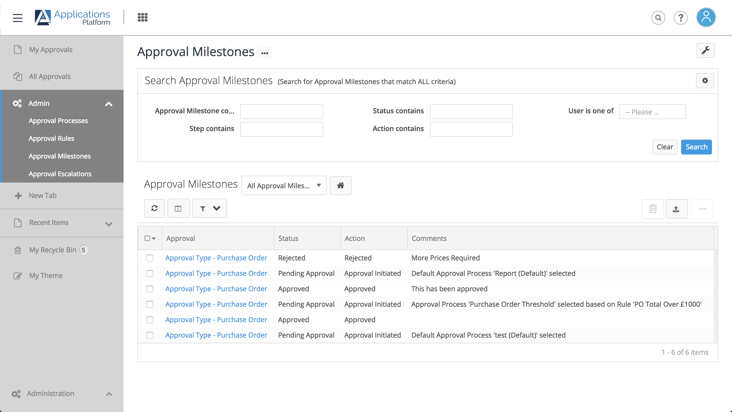 Approval Workflow Template | Applications Platform