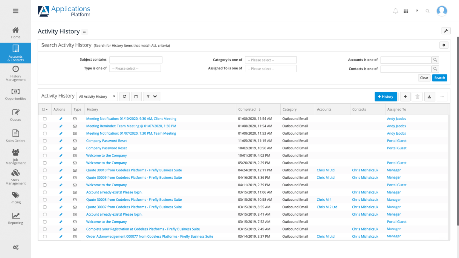 Sales Management Application on Low-Code Platform