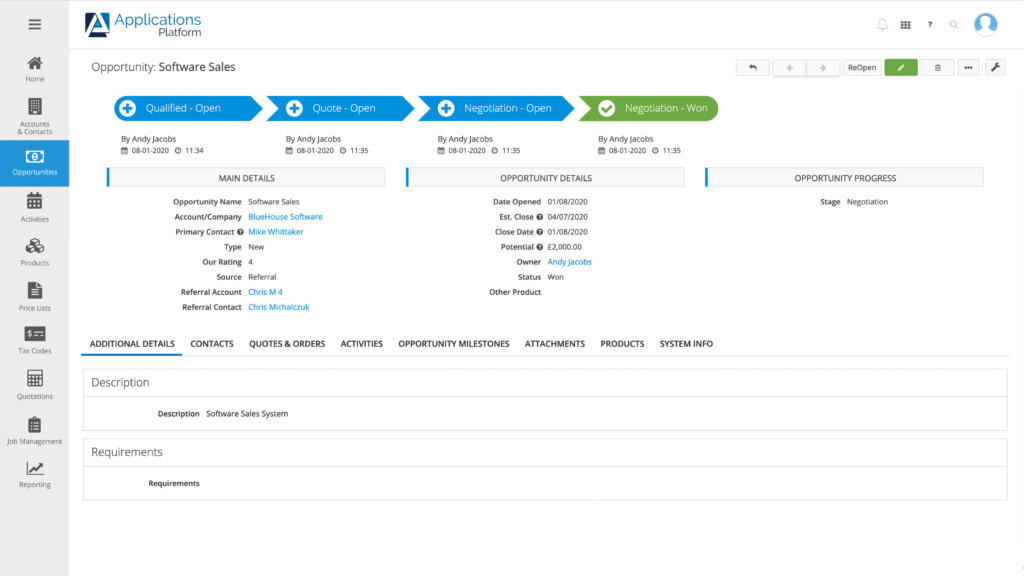 Online Quotation Template to Improve Sales Performance